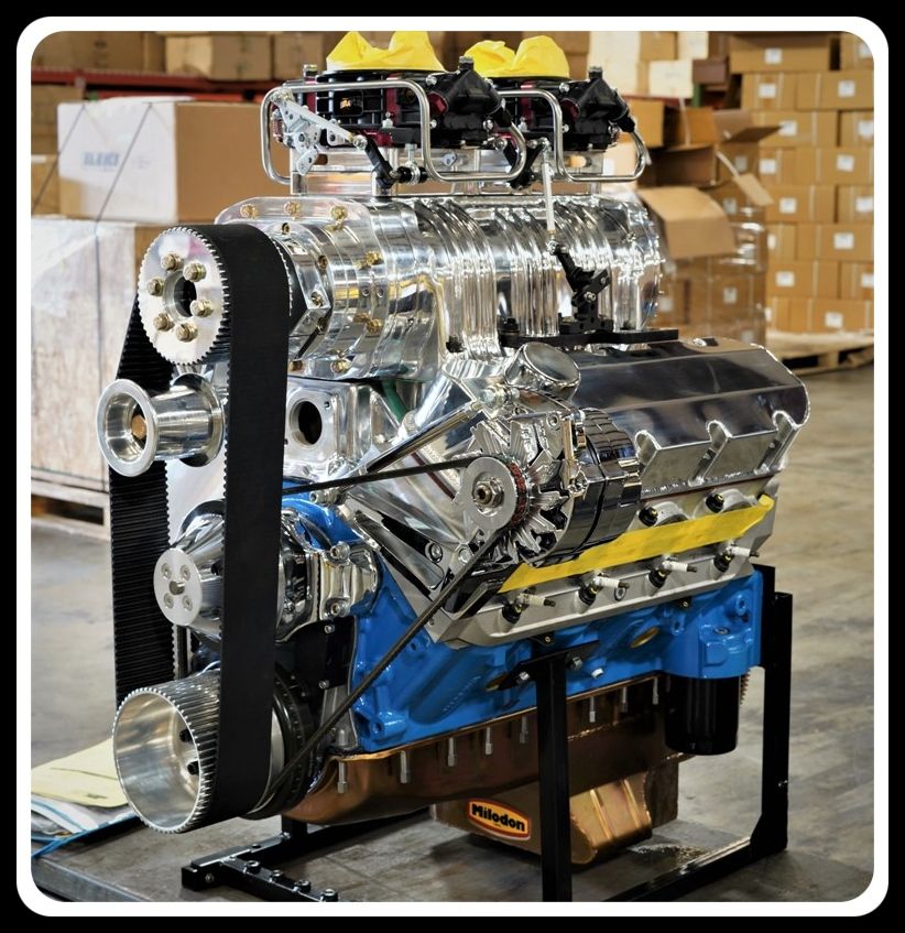 BBC CHEVY 496-505 ENGINE, DART BIG M BLOCK, CRATE MOTOR 674 hp BASE ENGINE - Skip White Performance